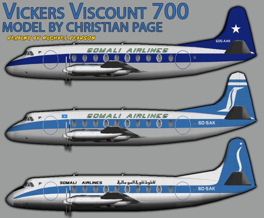 Somali Airlines Viscount 700 – Mikey's Retro FS Corner