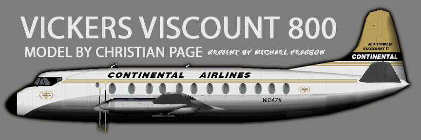 Continental Airlines Viscount 800 – Mikey's Retro FS Corner