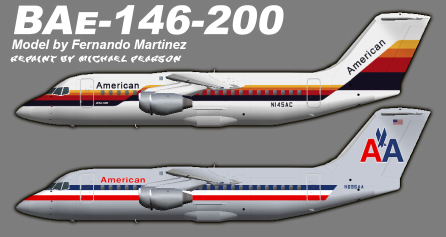 American Airlines BAe-146-200 – Mikey's Retro FS Corner