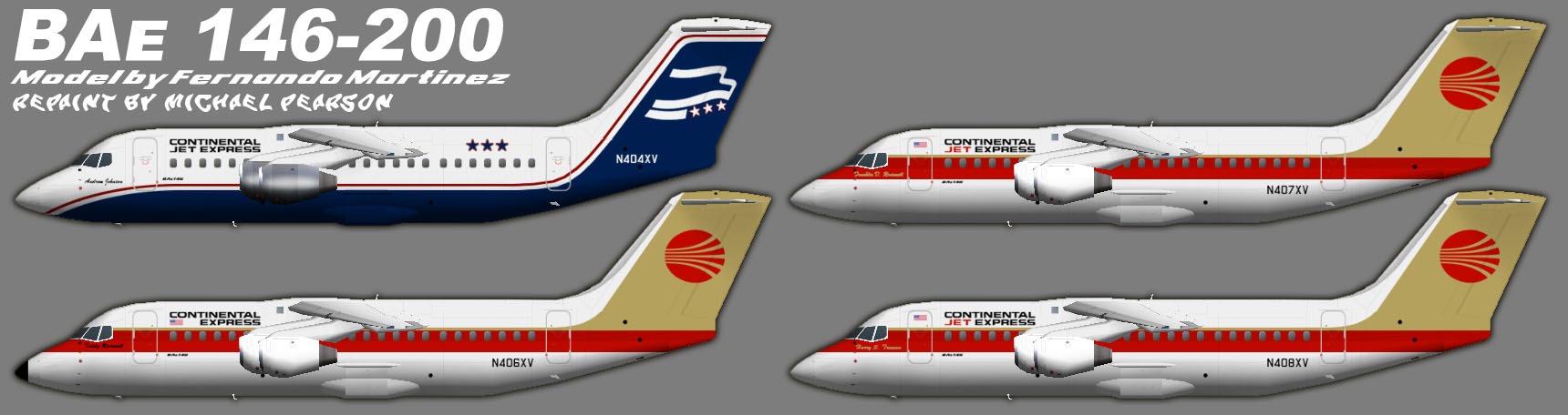Continental Express BAe 146-200 – Mikey's Retro FS Corner