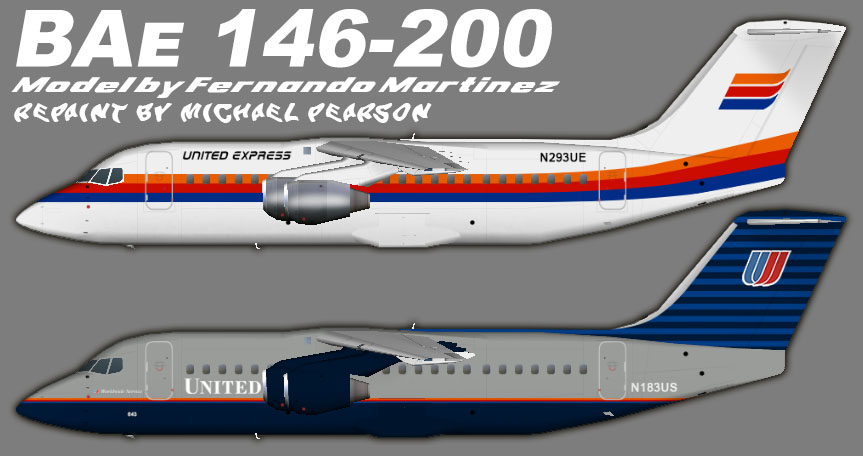 United Express BAe 146-200 – Mikey's Retro FS Corner